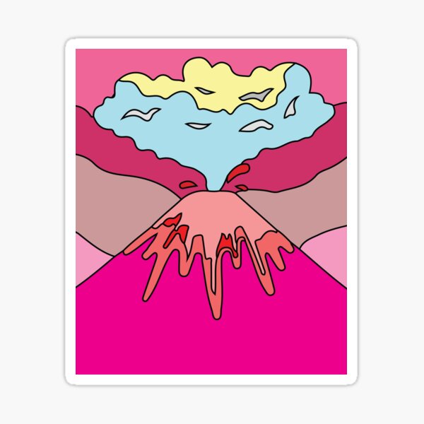 "Volcanic Eruption Volcano Eruption Lava" Sticker for Sale by flofin ...