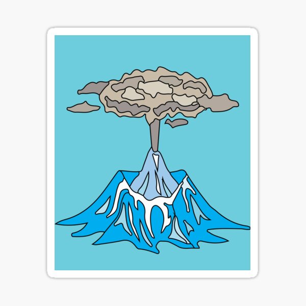 "Volcanic Eruption Volcano Eruption Lava" Sticker for Sale by flofin ...