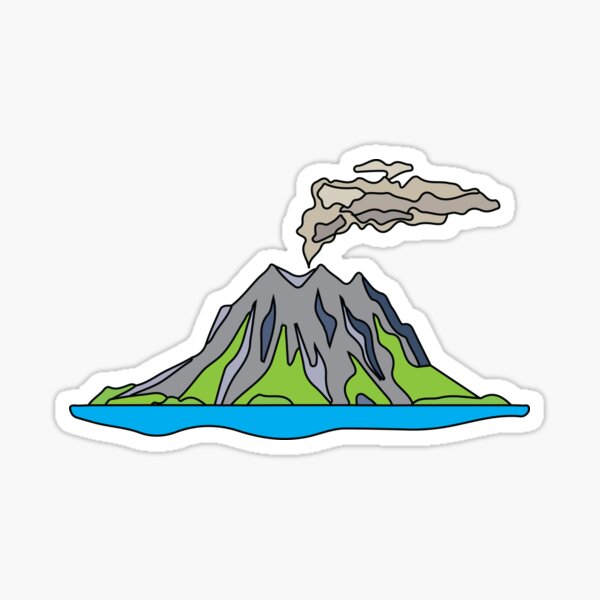 "Volcanic Eruption Volcano Eruption Lava" Sticker for Sale by flofin ...