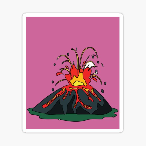 "Volcanic Eruption Volcano Eruption Lava" Sticker for Sale by flofin ...