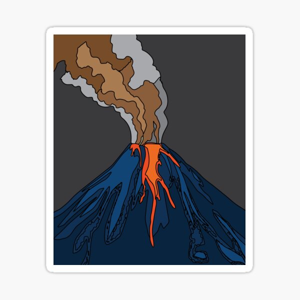 "Volcanic Eruption Volcano Eruption Lava" Sticker for Sale by flofin ...