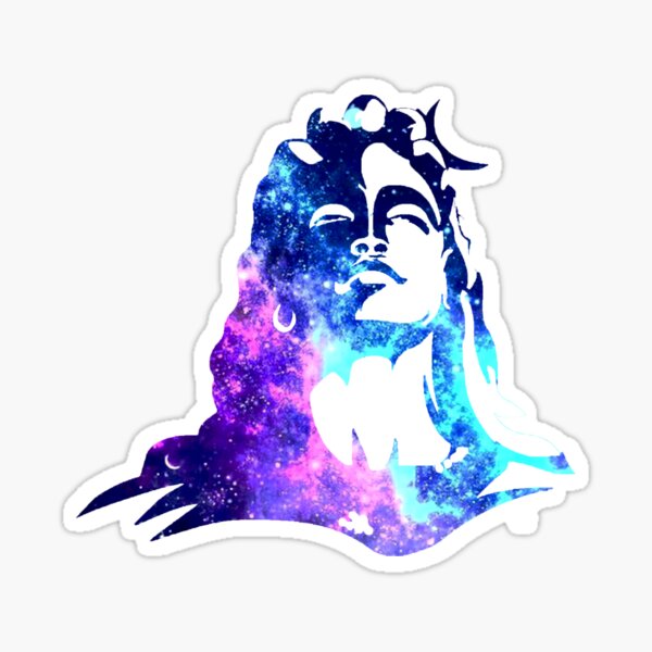 "Adiyogi Shiva Galaxy Variant - 2" Sticker for Sale by trendistic ...