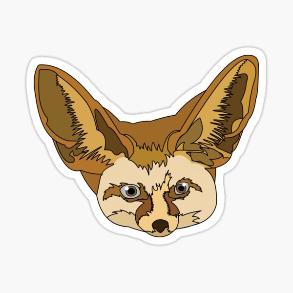 Fennec Fox Ears Stickers | Redbubble