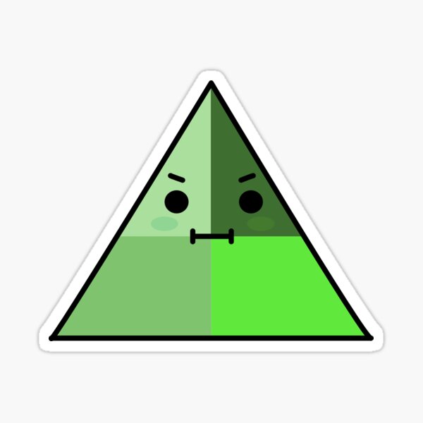 "Cute Angry Triangle!" Sticker for Sale by PigeonPark | Redbubble