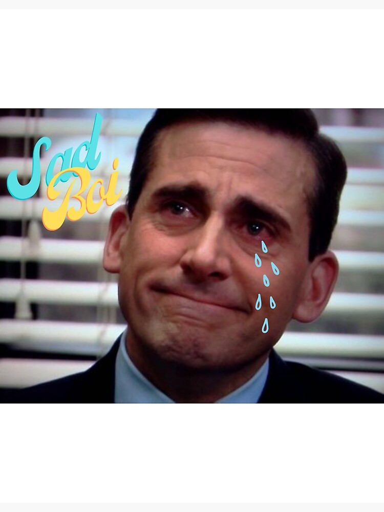 "Sad Michael Scott" Poster by sadboiclothing | Redbubble