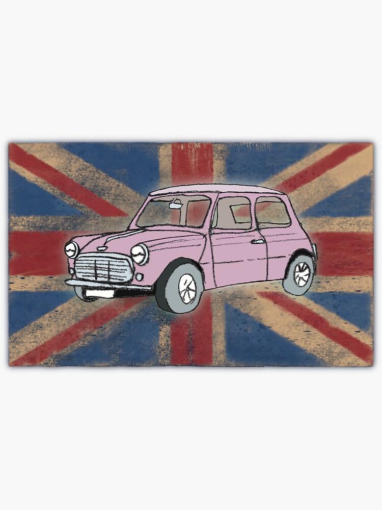 "Classic Mini Union Jack" Sticker for Sale by TreacleJack | Redbubble