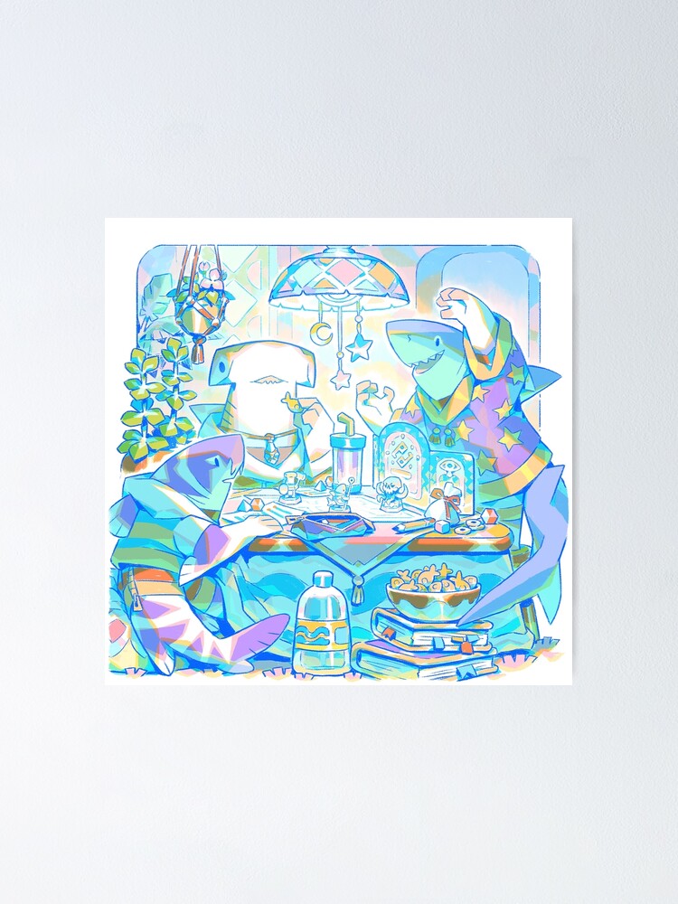 "Nerd Shark" Poster for Sale by Requinoesis | Redbubble