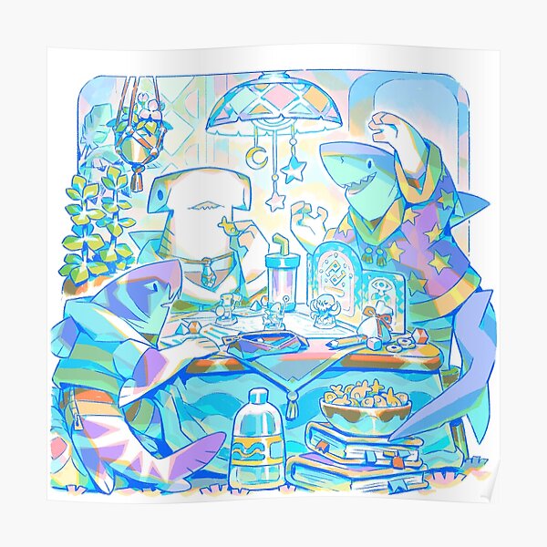 "Nerd Shark" Poster for Sale by Requinoesis | Redbubble