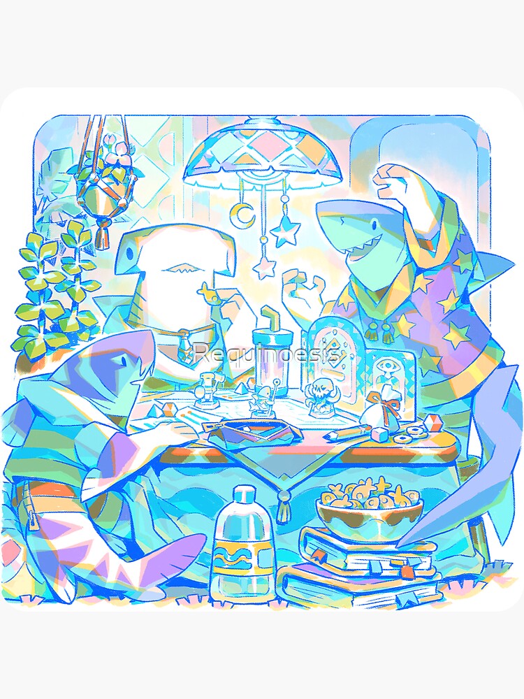 "Nerd Shark" Sticker for Sale by Requinoesis | Redbubble