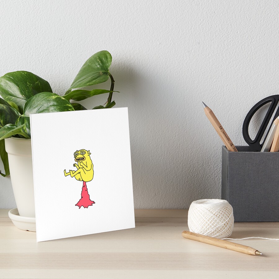 "Pooping Alien" Art Board Print for Sale by MakyClothing | Redbubble