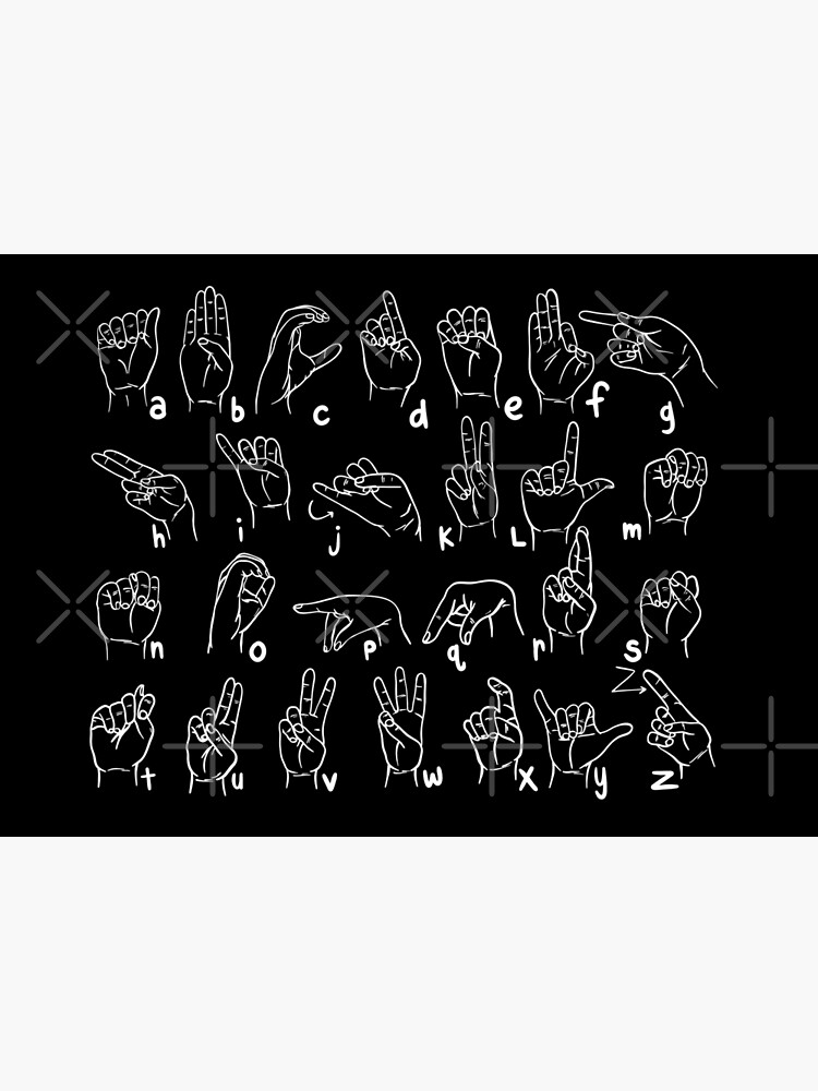"ASL Chart: Outline " Photographic Print for Sale by rmcbuckeye | Redbubble