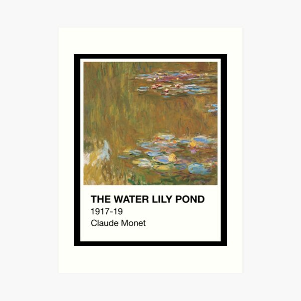 "The Water Lily Pond Claude Monet Pantone Card" Art Print by neopop ...