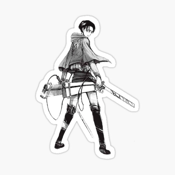 "Levi Ackerman Attack On Titan Manga" Sticker for Sale by ...