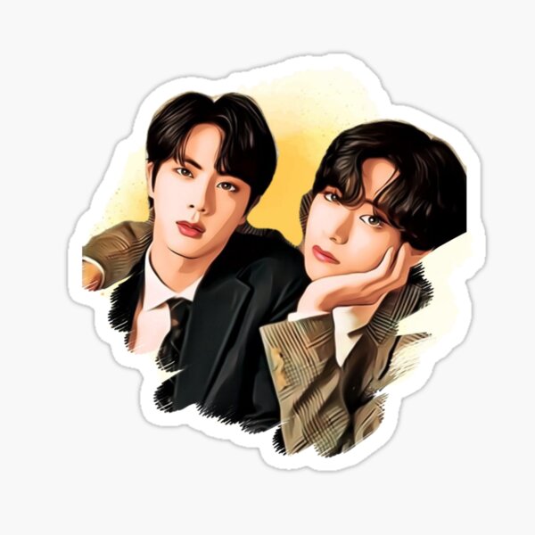 "BTS V and Jin | Kpop Fanart | Idol Portrait ** HIGH-RESOLUTION ...