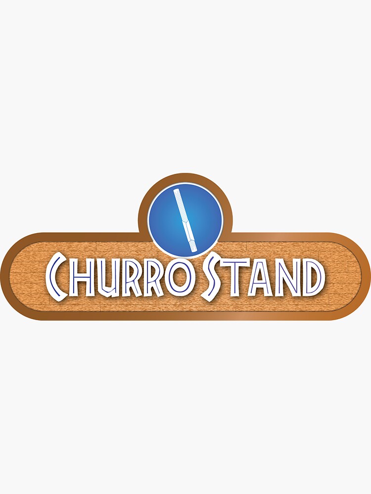 "Churro Stand theme park marquee" Sticker for Sale by T-Shirt-Stall-1 ...