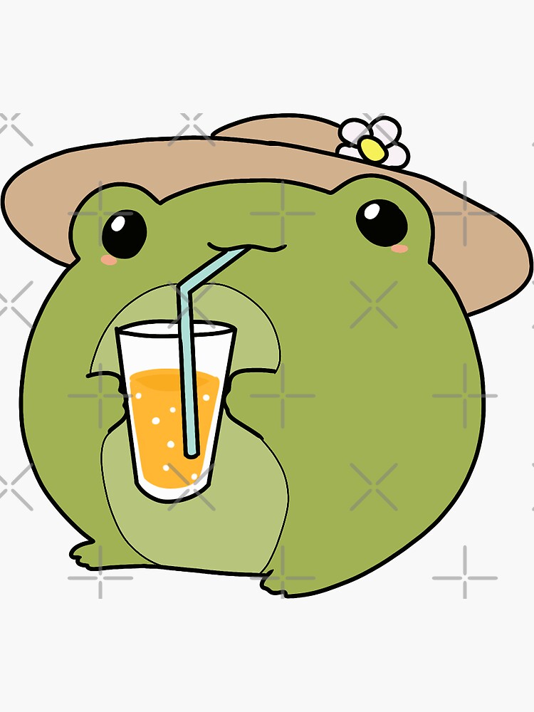 "frog drinking soda" Sticker for Sale by SNMdesigns | Redbubble