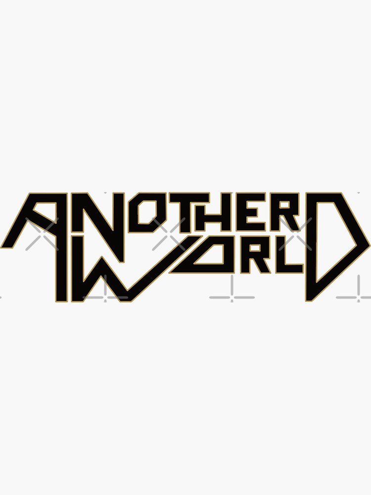 "Another world logo" Sticker by PixelRoux | Redbubble