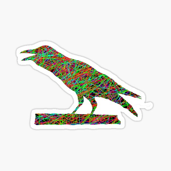 "Colorful Crow Silhouette" Sticker for Sale by BestOfThings | Redbubble
