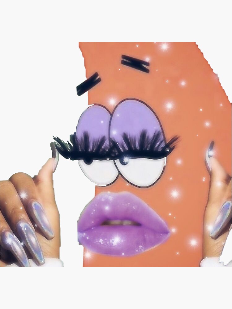 "Patrick Star bad bish" Sticker for Sale by VVintageJustice | Redbubble