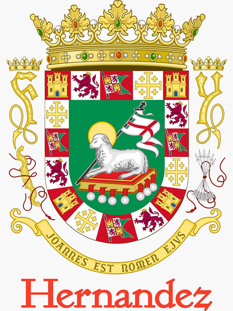 Pegatina «Hernandez Escudo de Puerto Rico» de carpediem6655 | Redbubble