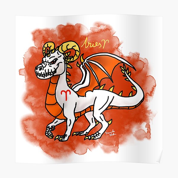"Zodiac Dragons: Aries" Poster for Sale by DaniHP27 | Redbubble