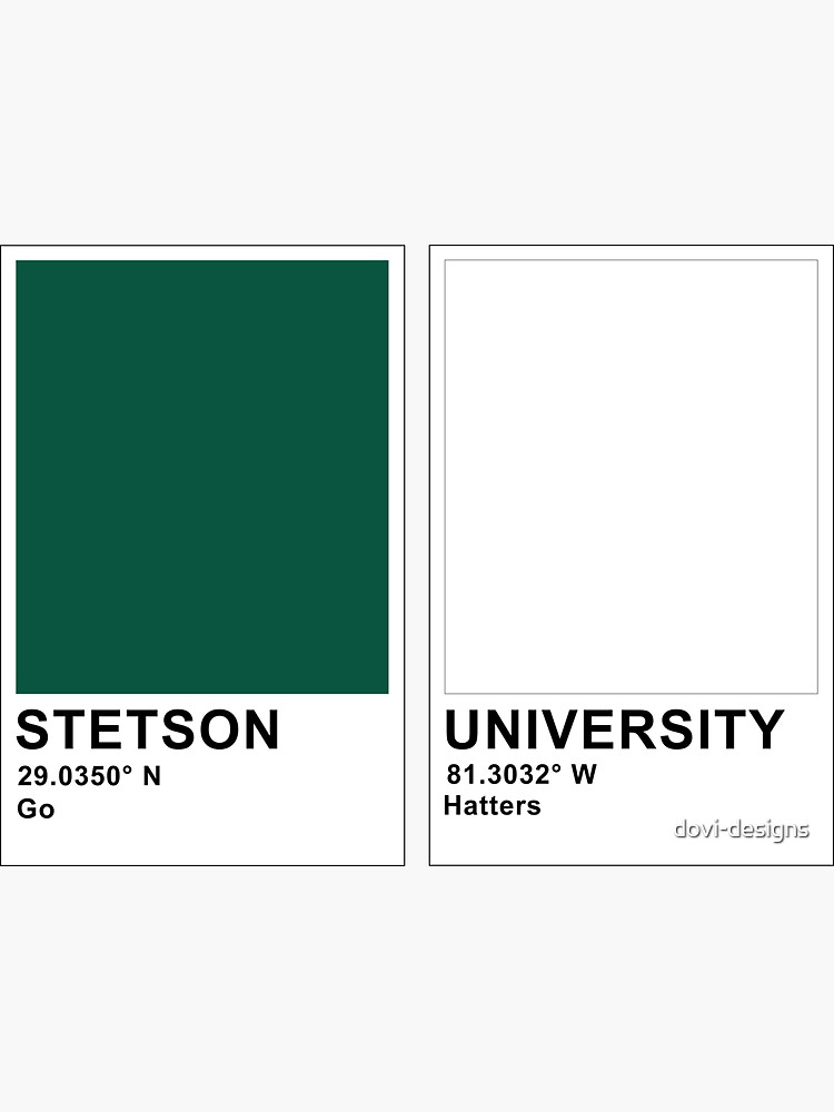 "stetson university no. 1 | Stetson University" Sticker for Sale by ...