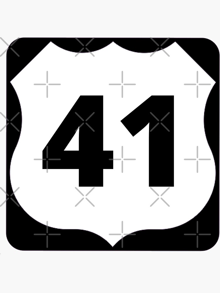 "41 (highway sign)" Sticker for Sale by dmbdana | Redbubble