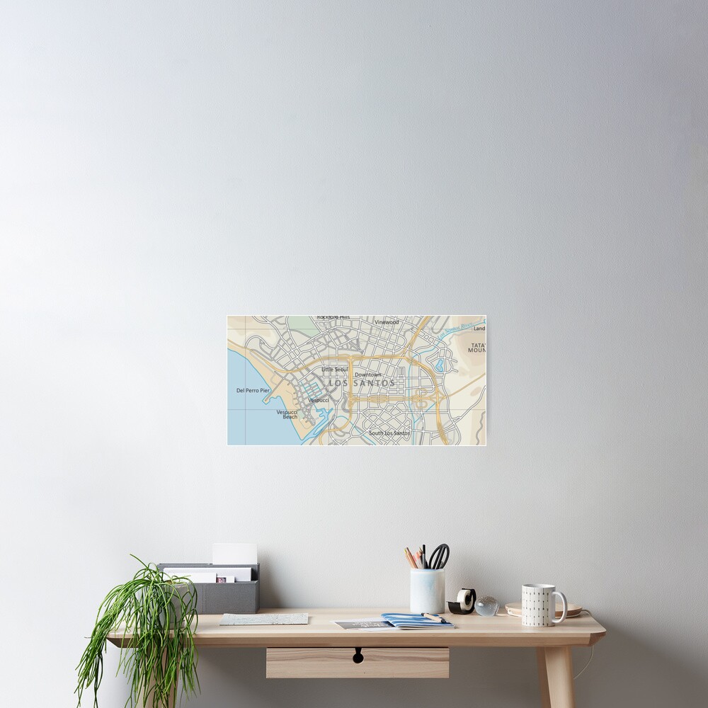"Map of Los Santos" Poster for Sale by Kuzcowho | Redbubble