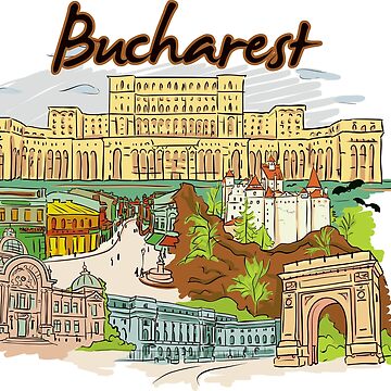 "Bucharest" Sticker for Sale by Mircea Zahacinschi | Redbubble