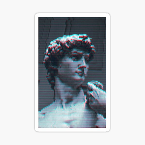 "Vaporwave David" Sticker for Sale by HucktheCat | Redbubble