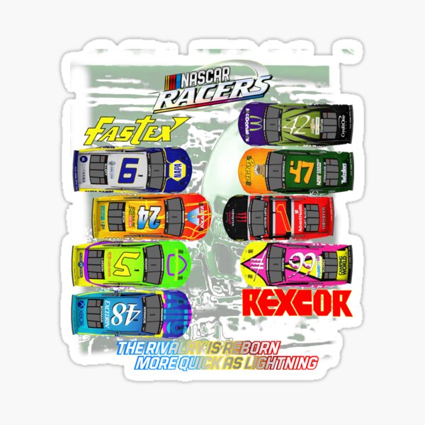 "NASCAR Racers: The Next Generation" Sticker for Sale by Mininascar ...