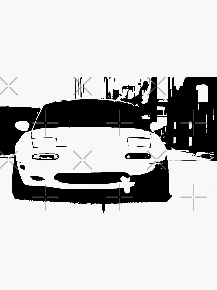 "MIATA MAZDA MX5 MK1 TURBO" Sticker for Sale by G4eighty | Redbubble