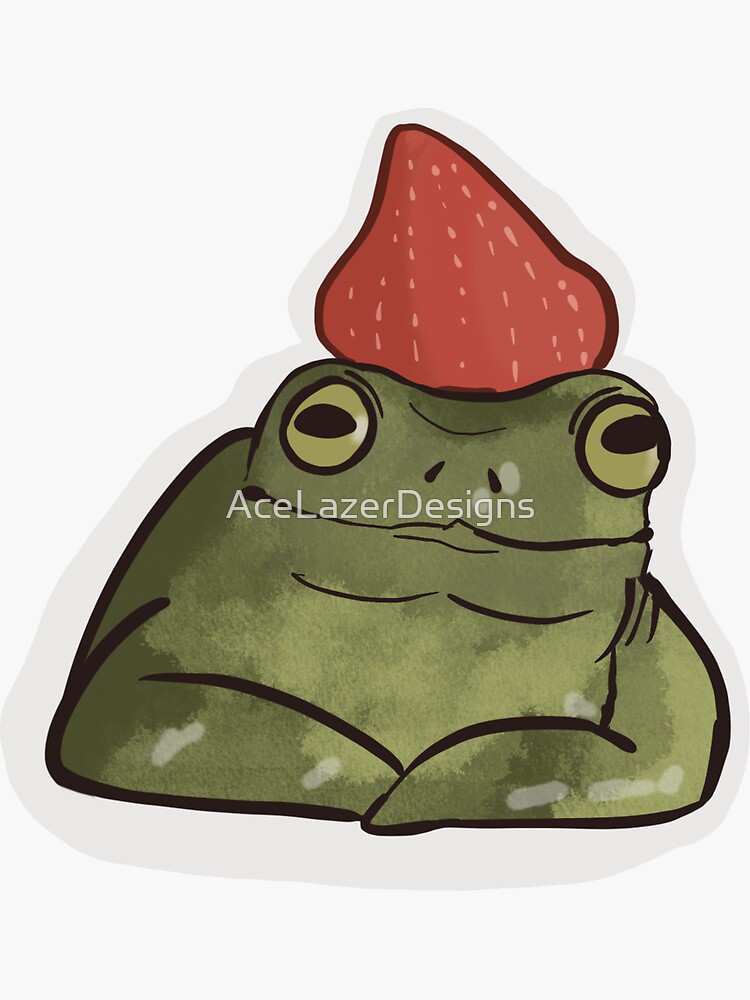 "Strawberry Frog" Sticker for Sale by AceLazerDesigns | Redbubble