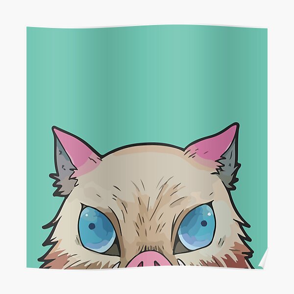 Póster «Cabeza de cerdo Anime Peeker» de Cartoon-Cabinet | Redbubble