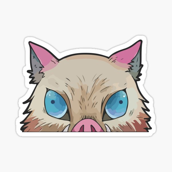 Pegatina «Cabeza de cerdo Anime Peeker» de Cartoon-Cabinet | Redbubble