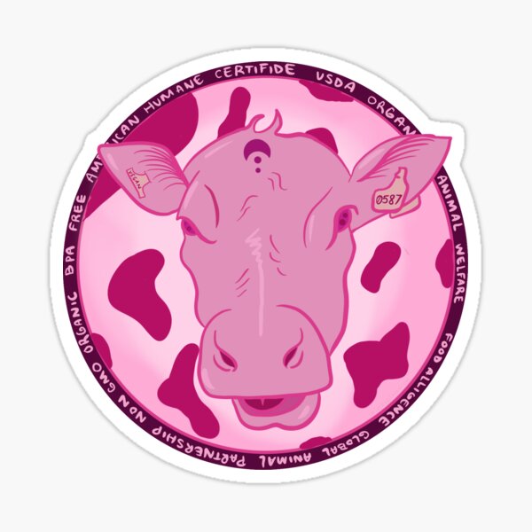 "Cow approved moo safe the cows " Sticker for Sale by MONICH | Redbubble
