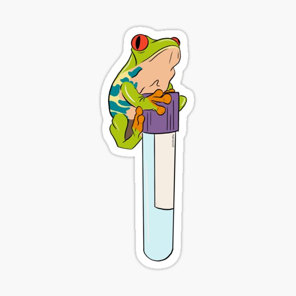 "EDTA Frog" Sticker by niloneye | Redbubble