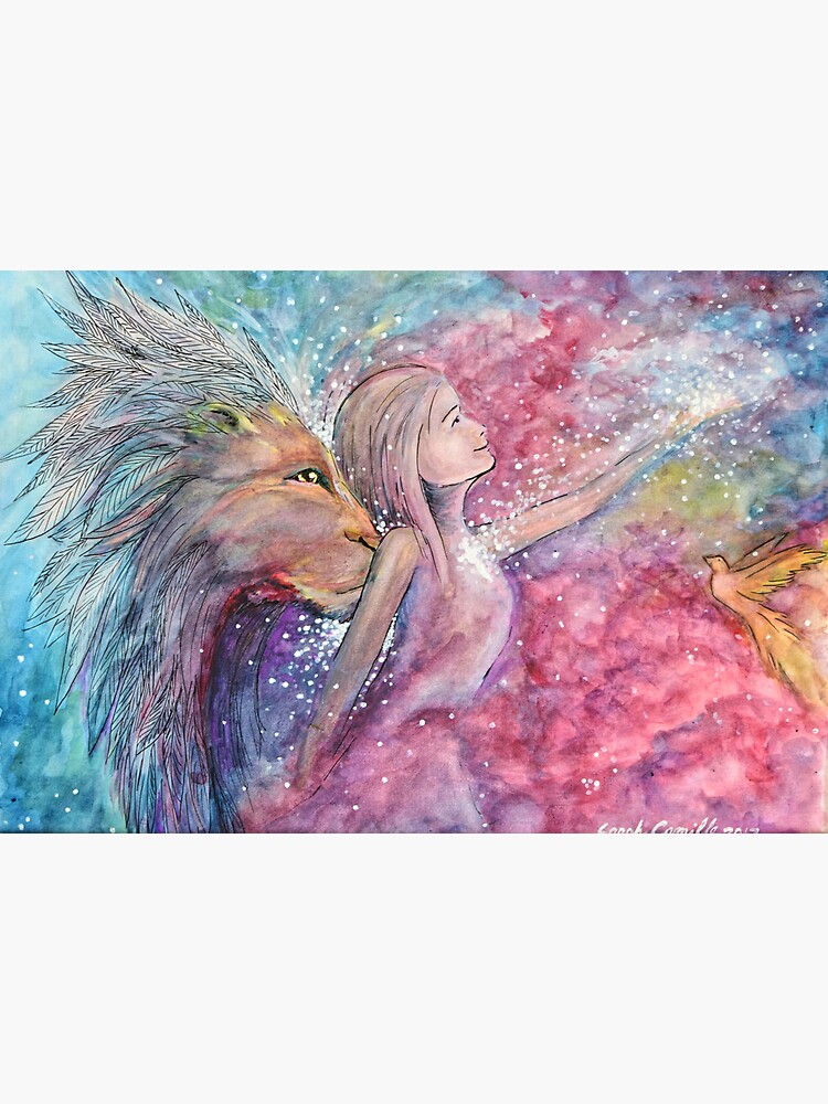 "The Lion's Kiss" Sticker by sarahcamillesi | Redbubble