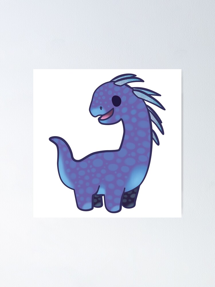 "Colorful Chibi Long Neck Dinosaur - Sauropod Amargasaurus" Poster by ShyOwlet | Redbubble