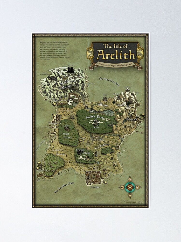 "Arelith Map" Poster for Sale by Arelith | Redbubble