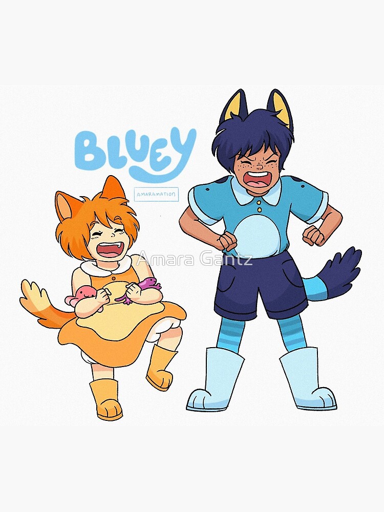 "Bluey as Humans!" Canvas Print for Sale by miyokonii | Redbubble