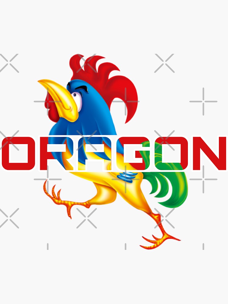 "cute bicolano design. oragon, colorful rooster" Sticker for Sale by ...