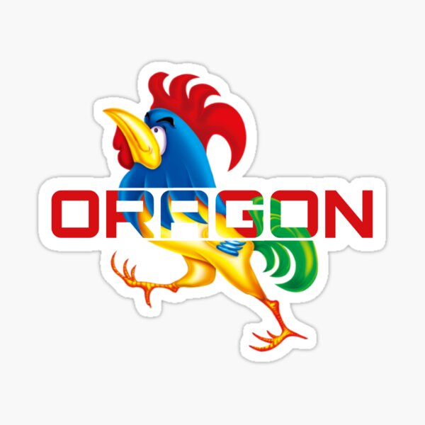 "cute bicolano design. oragon, colorful rooster" Sticker for Sale by ...