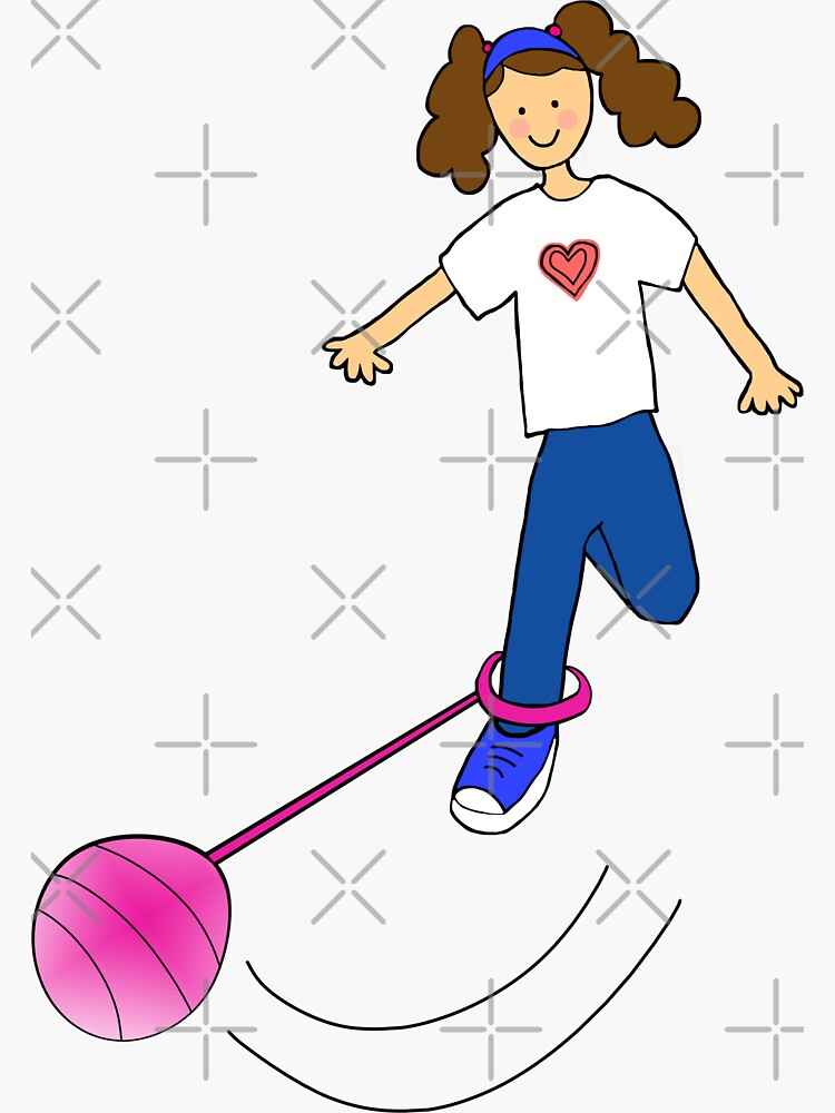 "Skip It Girl 90s" Sticker for Sale by DR-Tees | Redbubble