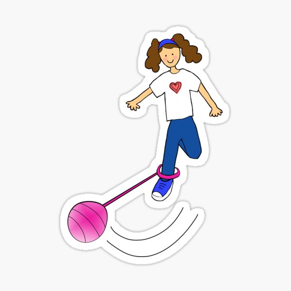 "Skip It Girl 90s" Sticker for Sale by DR-Tees | Redbubble
