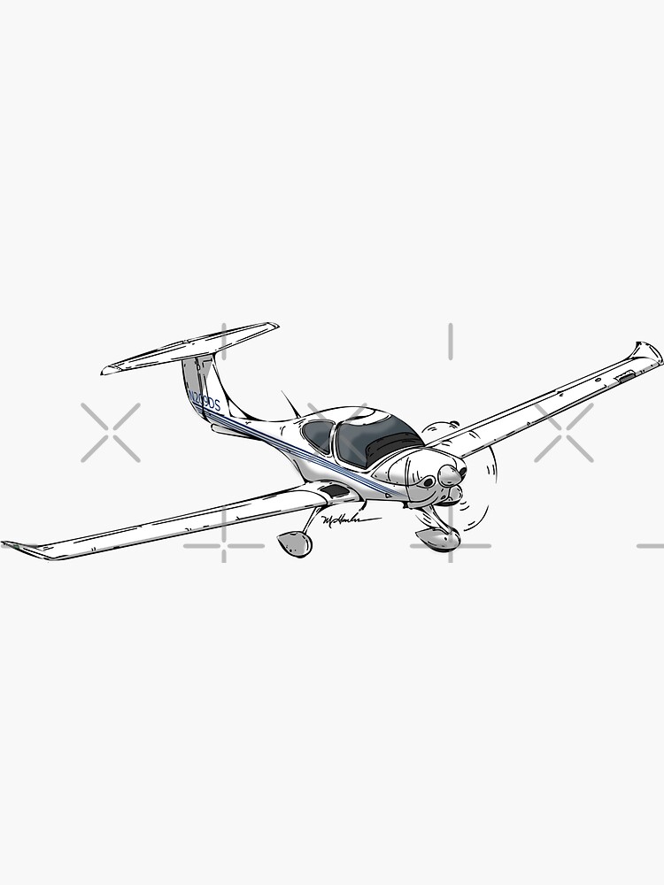 "Diamond Aircraft DA40" Sticker for Sale by Michael Garber | Redbubble
