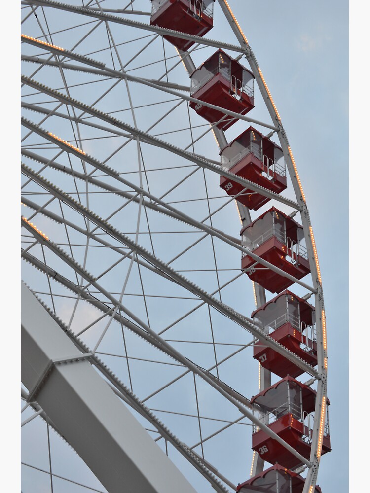 "Chicago Navy Pier Ferris Wheel" Sticker for Sale by PhotosByMaggie ...