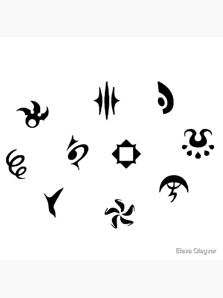 "10 Commandments Symbols #1 (seven deadly sins edition)" Poster by ...