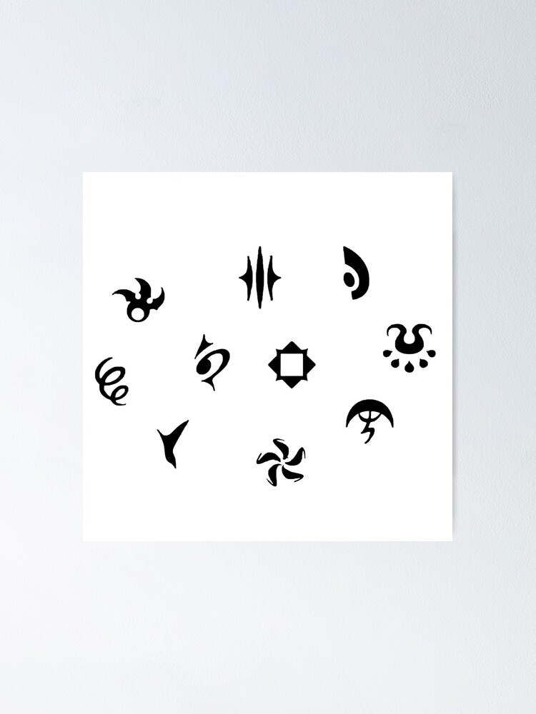 "10 Commandments Symbols #1 (seven deadly sins edition)" Poster by ...