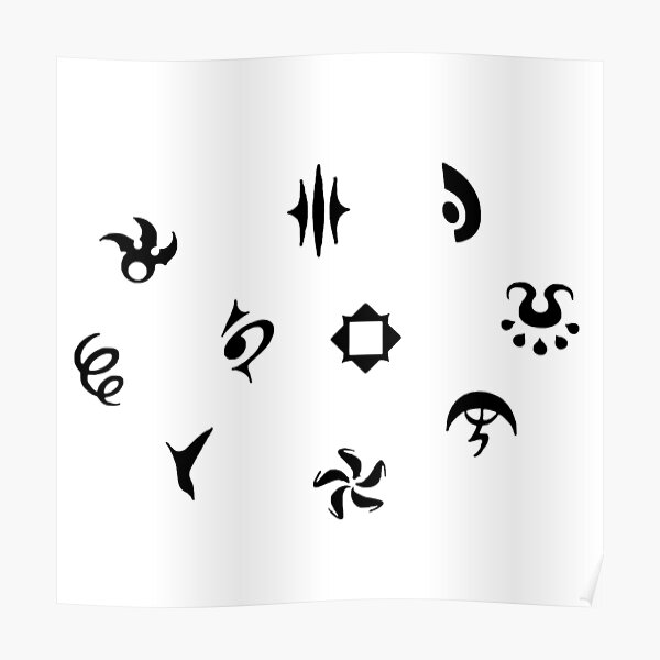 "10 Commandments Symbols #1 (seven deadly sins edition)" Poster by ...